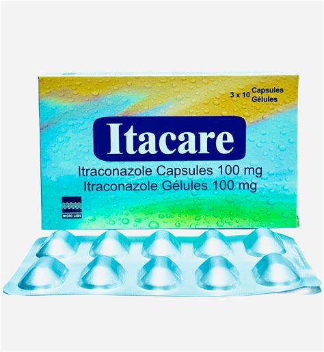 Itacare Capsules 100mg Itraconazole X30 Medecify
