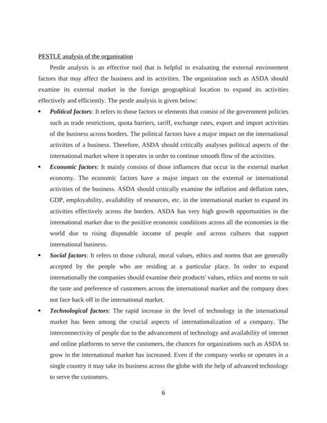 Asdas Strategy Organisational Structure And Expansion