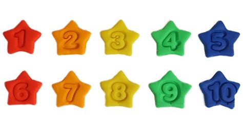 별모양 플레이도우로 1부터 10까지 영어 숫자놀이 Youtube