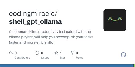 github codingmiracle shell gpt ollama a command line productivity
