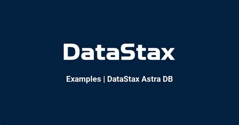 examples datastax astra db