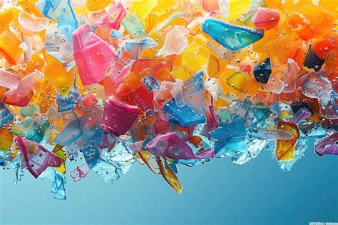 Premium Photo Colorful Microplastic Particles Suspended In Water Environmental Pollution Concept