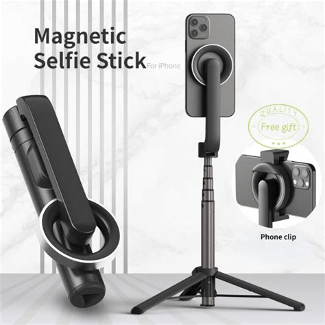 Portable Magnetic Selfie Stick Tripod With Remote Magsafe Cellphone Stand For IPhone Lazada PH