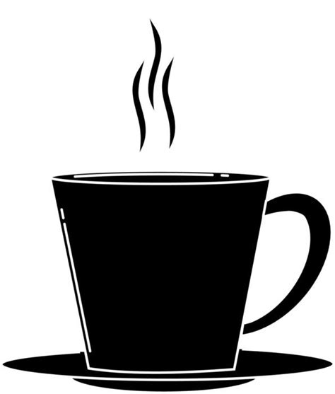 Coffee Cup Black And White Vector Art Icons And Graphics For Free
