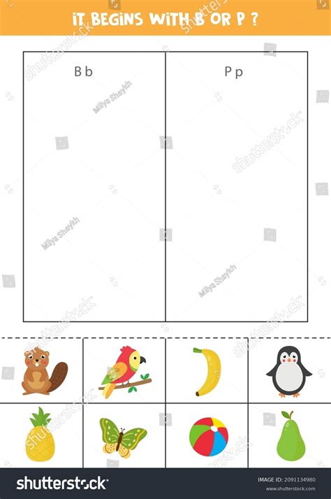 Cut Out Pictures Sort Into Columns Stock Vector Royalty Free 2091134980 Shutterstock