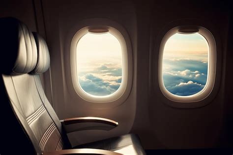 Premium Ai Image View From Plane In Business Class Premium Ai Image View From Plane In Business Class