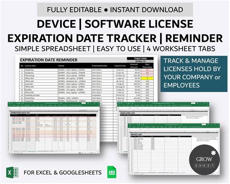 Employee Software License Expiry Date Tracker Simple Inventory Database With Expiration Date