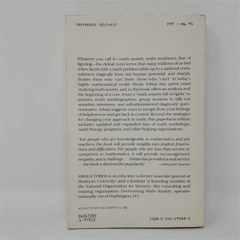 Overcoming Math Anxiety By Sheila Tobias Paperback Pangobooks