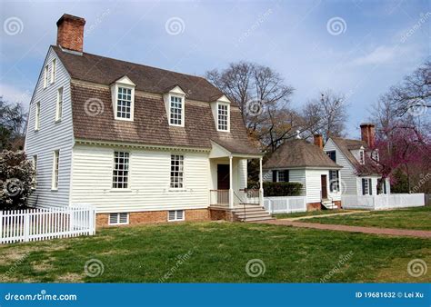 Small House With End Chimney Williamsburg Virginia 18th Century