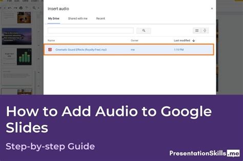 How To Add Audio To Google Slides Easy Guide PresentationSkills Me