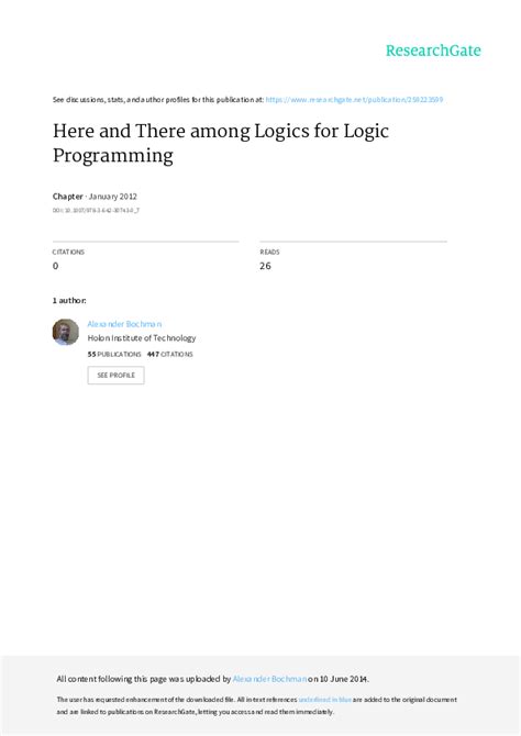 pdf here and there among logics for logic programming
