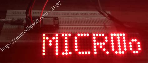 Max7219 Led Dot Matrix Display With Esp8266 Nodemcu