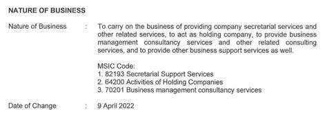 Explaining Nature Of Business With Description And Msic Codes Mishu Malaysia No1 Digital