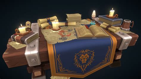 World Of Warcraft Alliance War Table Fan Art 3d Model By Jacob Lyracl A44c1bc Sketchfab