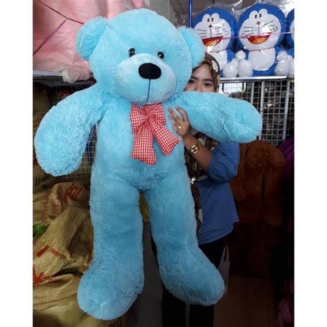 Cute Big Teddy Bear 110cm 11 Meter Blueute Big Teddy Bear 110cm 11