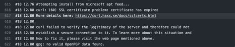 Certificate Expired Microsoft Package Registry · Issue 31862 · Dotnetsdk · Github