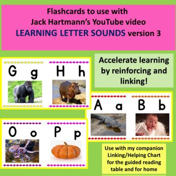 Flashcards To Use With Jack Hartmanns Learning Letter Sounds Tpt