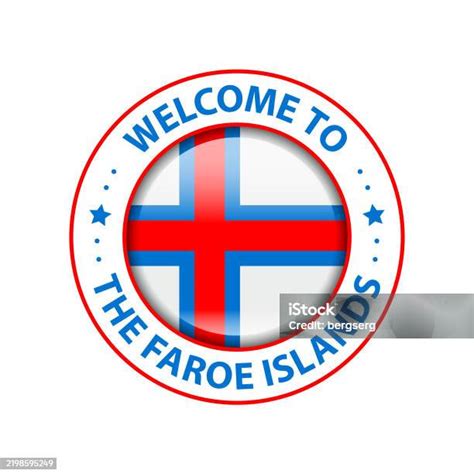 벡터 스탬프 페로 제도에 오신 것을 환영합니다 국기가 있는 광택 아이콘 씰 템플릿 0명에 대한 스톡 벡터 아트 및 기타 이미지 0명 Faroe Islands Flag