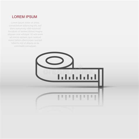 Measure Tape Icon In Flat Style Ruler Sign Vector Illustration On White Isolated Background