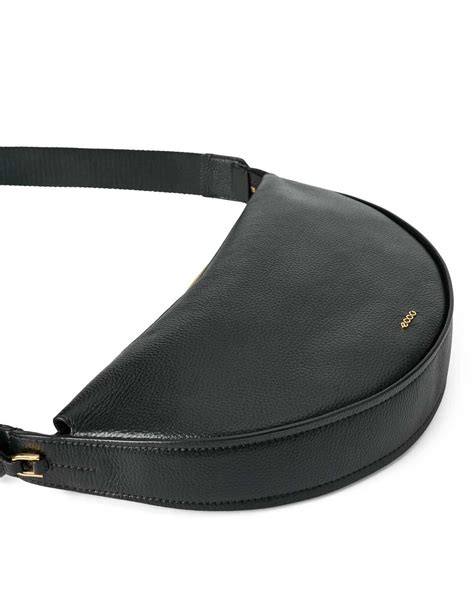 Ecco Fortune Bag M レザーショルダーバッグ ブラック