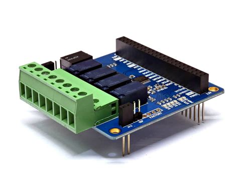 4 port relay expansion board for phpoc blue and black iot boards pes