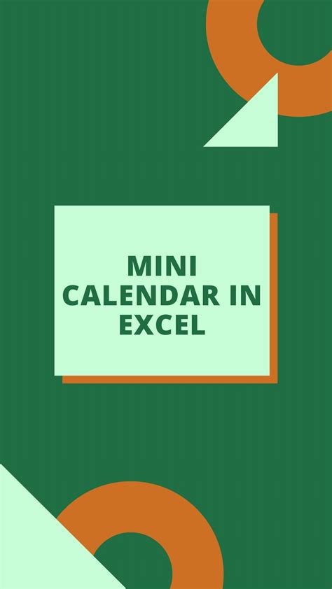 Grant Huang How To Insert A Mini Calendar Into Excel 📁 Save This Post So You Can Use It Later