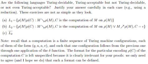 Are The Following Languages Turing Decidable