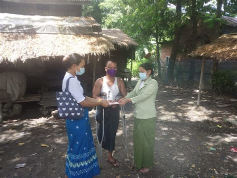 အိမ်မဲမြို့နယ်တွင် မသန်စွမ်းသူများအား ကိုဗစ် ၁၉ ကာလ စီးပွားရေးကုစားမ