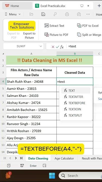 How To Use Data Cleaning Technique In Ms Excel Excel Exceltips