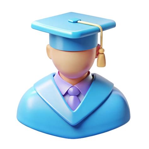 3d 졸업 모자와 드레스 아이콘 프리미엄 Ai 생성 벡터