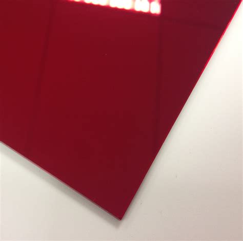 Buy Sign Materials Direct 3mm Red 1400 Plaskolite Mirror Acrylic Sheet