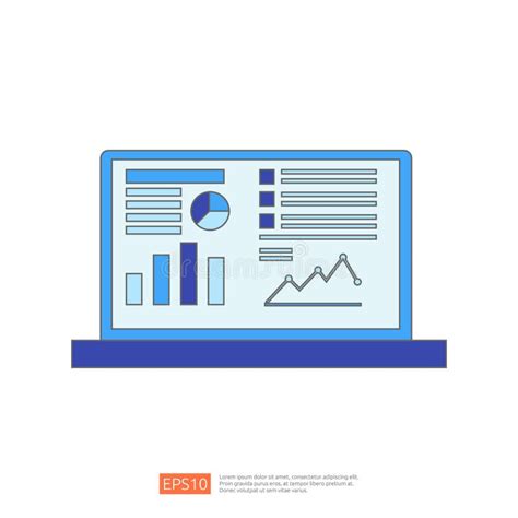 Laptop Screen Displaying Business Data Charts And Graphs Business Analytics Digital Marketing