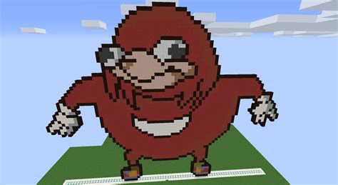 Uganda Knuckles Meme Pixel Art Pixel Art Cross Stitch Art