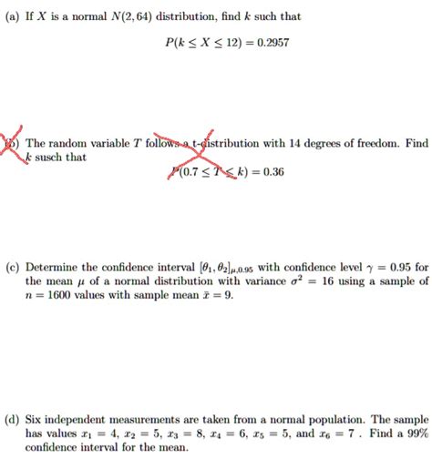 If X Is Normal N264 Distribution Find K Such That Pk X 12 02957 The