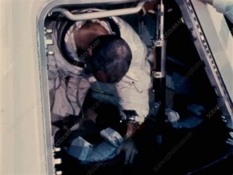 James Mcdivitt Emerging From A Command Module Mock Up 1960s Stock
