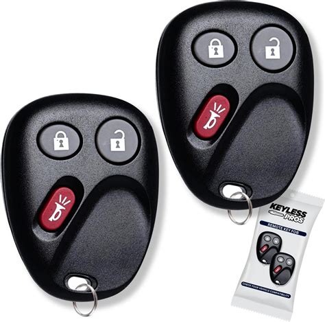 2 Keyless Entry Remote Key Fob 4 Button Rear 2x Automotive