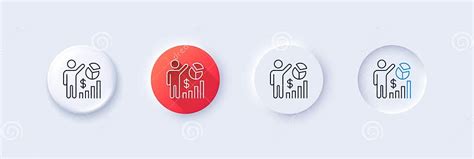 Seo Statistics Line Icon Search Engine Optimization Sign Line Icons Vector Stock Illustration