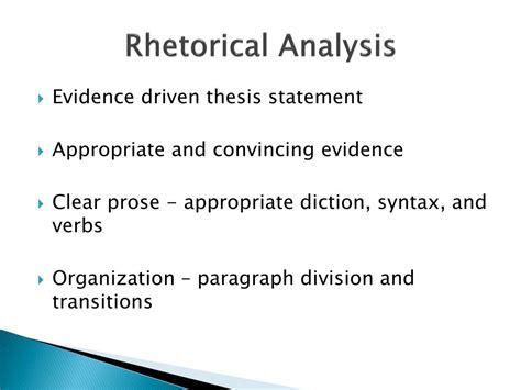 Ppt Rhetorical Analysis Powerpoint Presentation Free Download Id