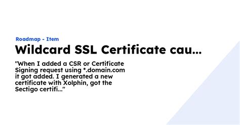 Wildcard SSL Certificate Causes Empty Key Modal Ploi Roadmap