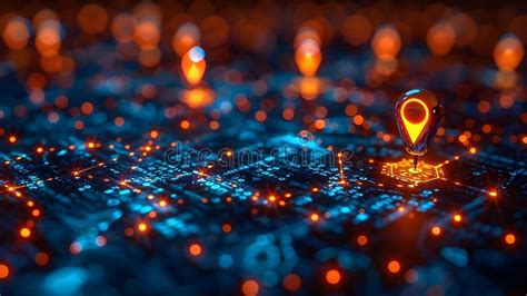 Cutting Edge Technology For Sharing Location Pins In A Futuristic Digital World Concept