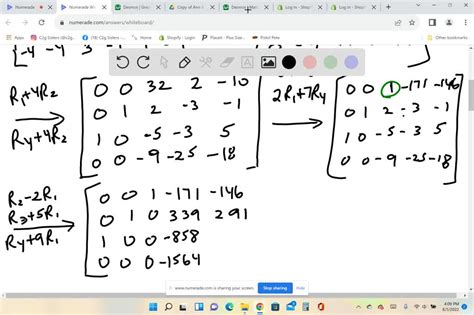 Solved 1 15 Points Solve The Following System Of Linear Equations