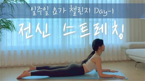 일주일 요가 챌린지 Day 1 전신을 부드럽게 풀어주는 20분 요가 스트레칭 Youtube