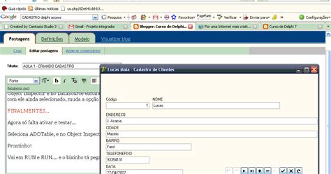 Curso De Delphi 7 Aula 1 Criando Cadastro