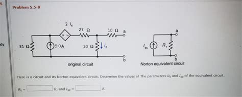 solved determine the values of the parameters rt and isc in