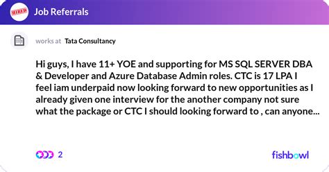 Hi Guys I Have YOE And Supporting For MS SQL Fishbowl