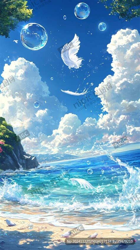 Ai创作图插画海边 动漫海边 插画海洋辽阔 唯美海边插画 手绘蓝天大海 海边唯美手绘 插画海平面 海滩唯美插画 唯美海岸风景插画 海边插画 海边风景插画 手绘风景插画大海图片 仙螺岛插画 夏季