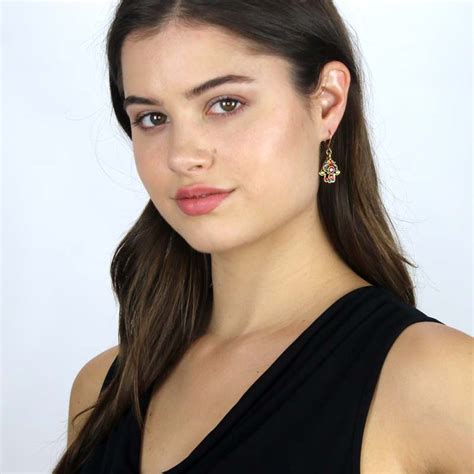 Small Kaleidoscope Hamsa Earrings Michal Golan