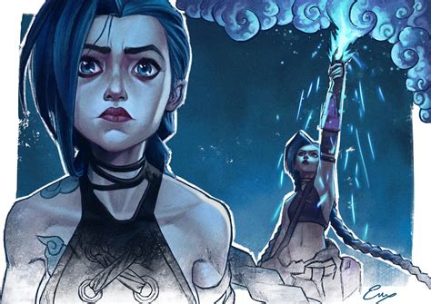 No Spoilers Would Love To Share My Fan Art Of Jinx💙 Rarcane