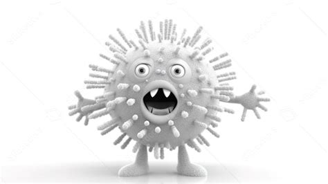 Viral Emotions Unleashed A 3d Render Illustration Of A Character On A White Powerpoint