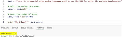 Count Words In A String Or File Using Python